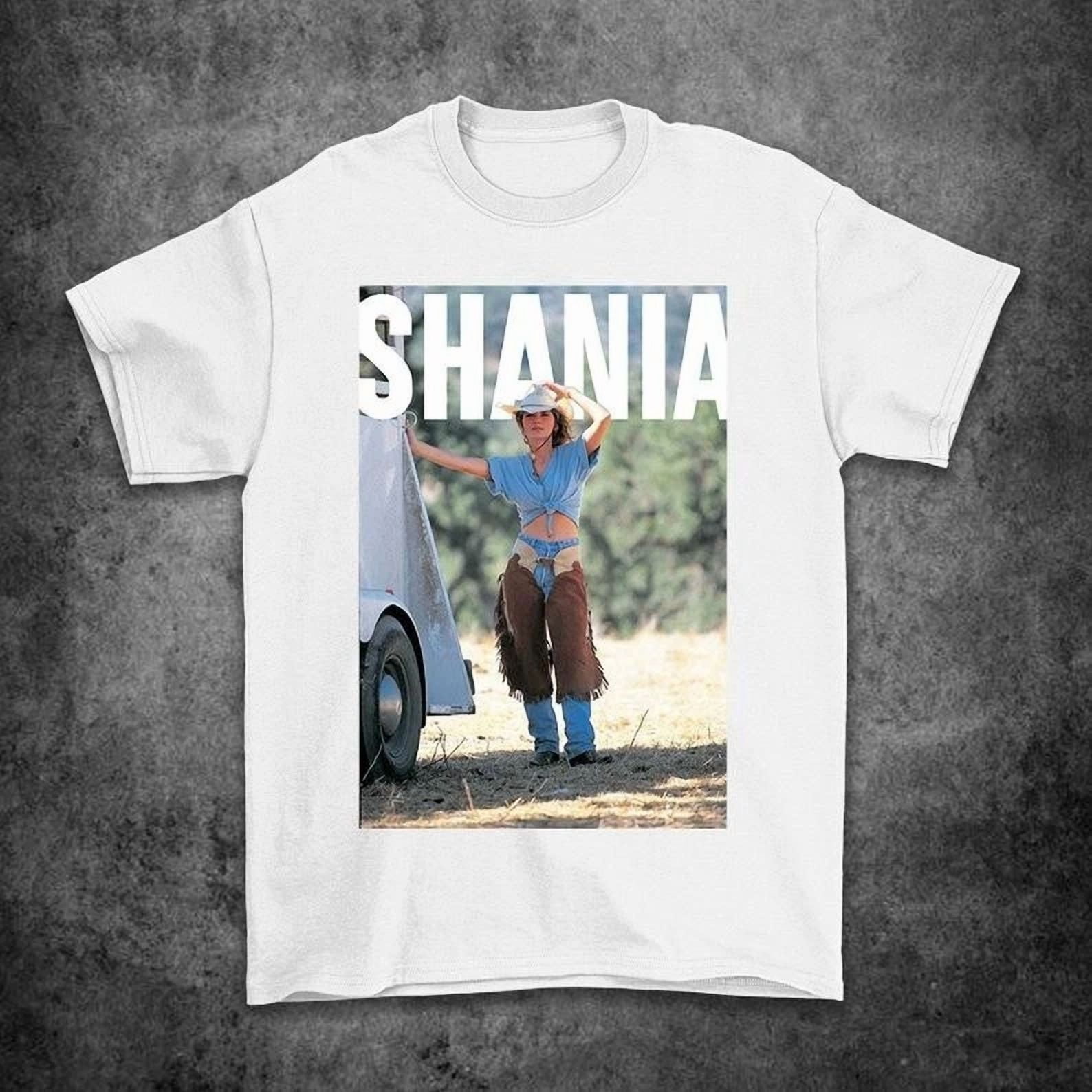 Shania Twain Vintage Denim Cool White Full Size For Fans Tee Shirt ...
