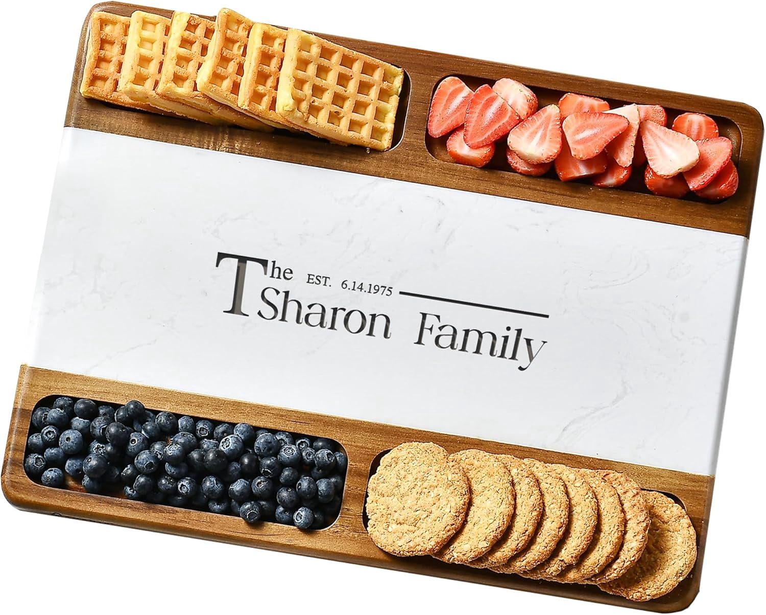 Shanik Premium Charcuterie Board -Cheese and Meat White Marble Board ...