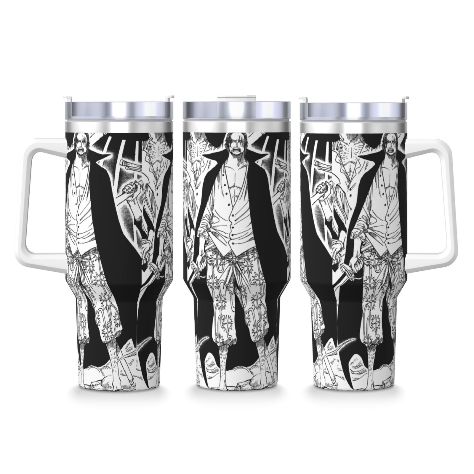 Shanks 40 OZ Ice Bully Cup with Handle Straw Lid, Double Wall Stainless ...