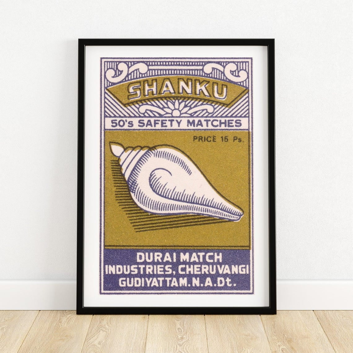 Shanku 50'S Safety Matches Art Print Unique Vintage Matchbox Design ...