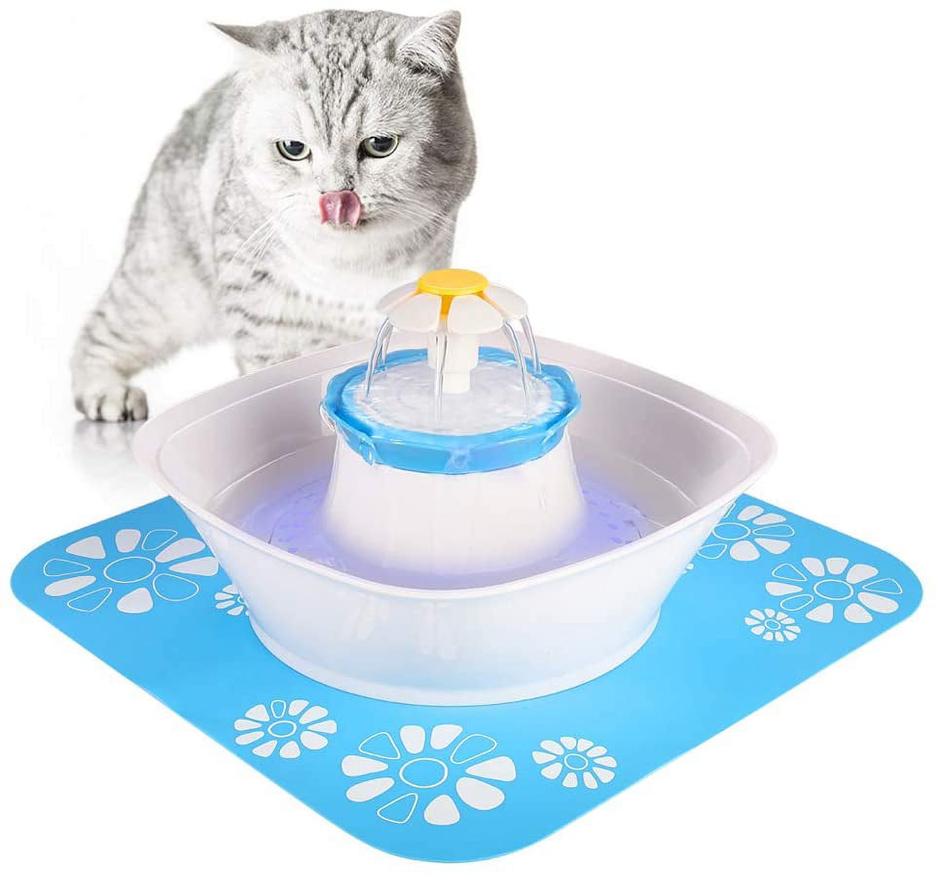 Shanna Water Fountain, LED 84oz/2.5L Automatic Cat Water Fountain Dog ...