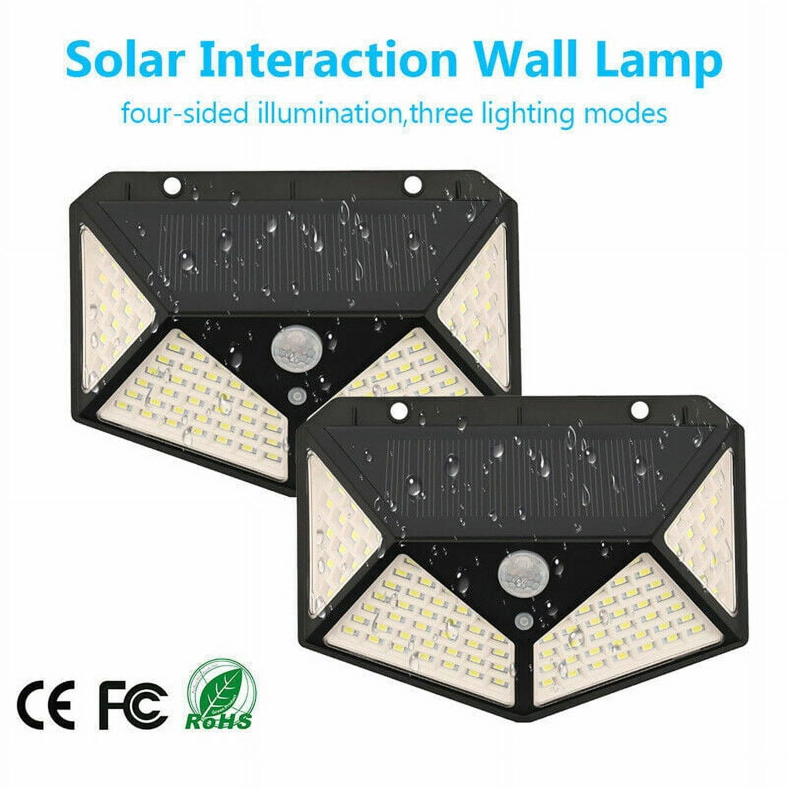 Shanna100 LED Solar Sensor Light Wall Light Garden Outdoor Patio Garage ...