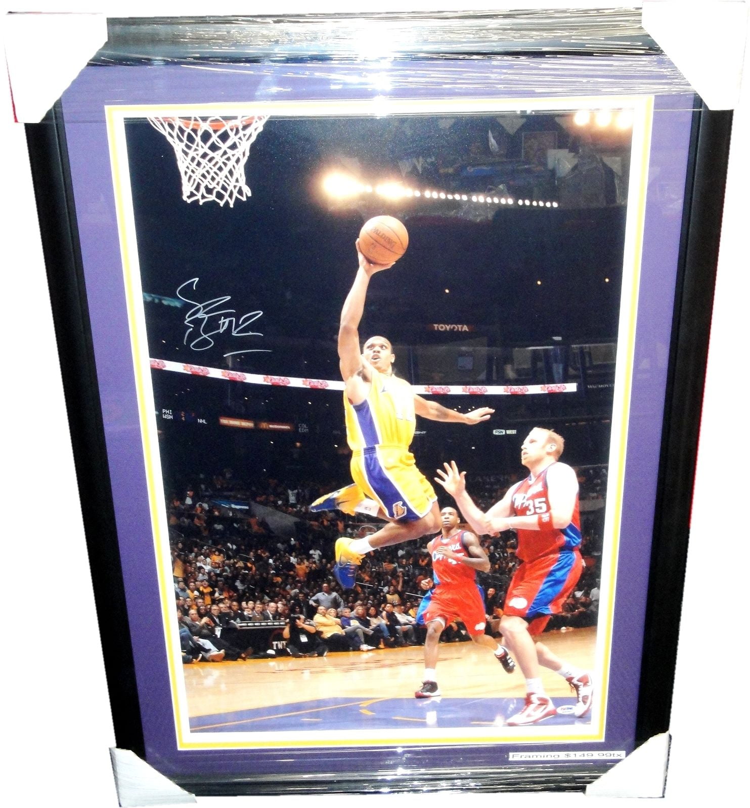 Shannon Brown Signed Autograph 20"x30" Photograph Custom Framed Lakers ...