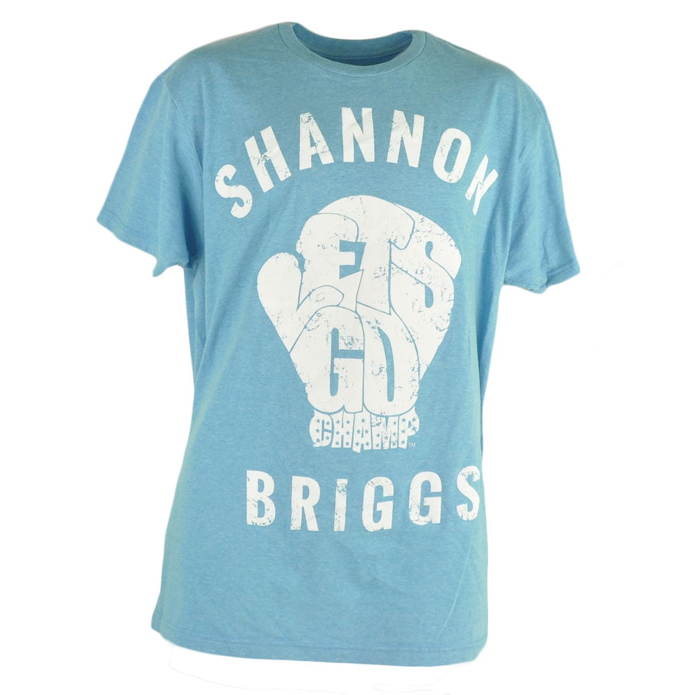 Shannon Cannon Briggs Lets Go Champ Distressed Baby Blue Tshirt Tee ...