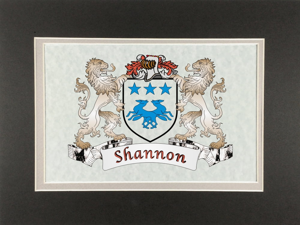 Shannon Irish Coat of Arms Print - Frameable 9" x 12" - Walmart.com