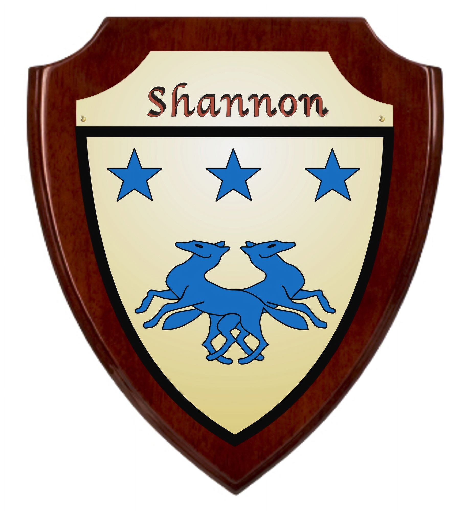 Shannon Irish Coat of Arms Shield Plaque - Rosewood Finish - Walmart.com