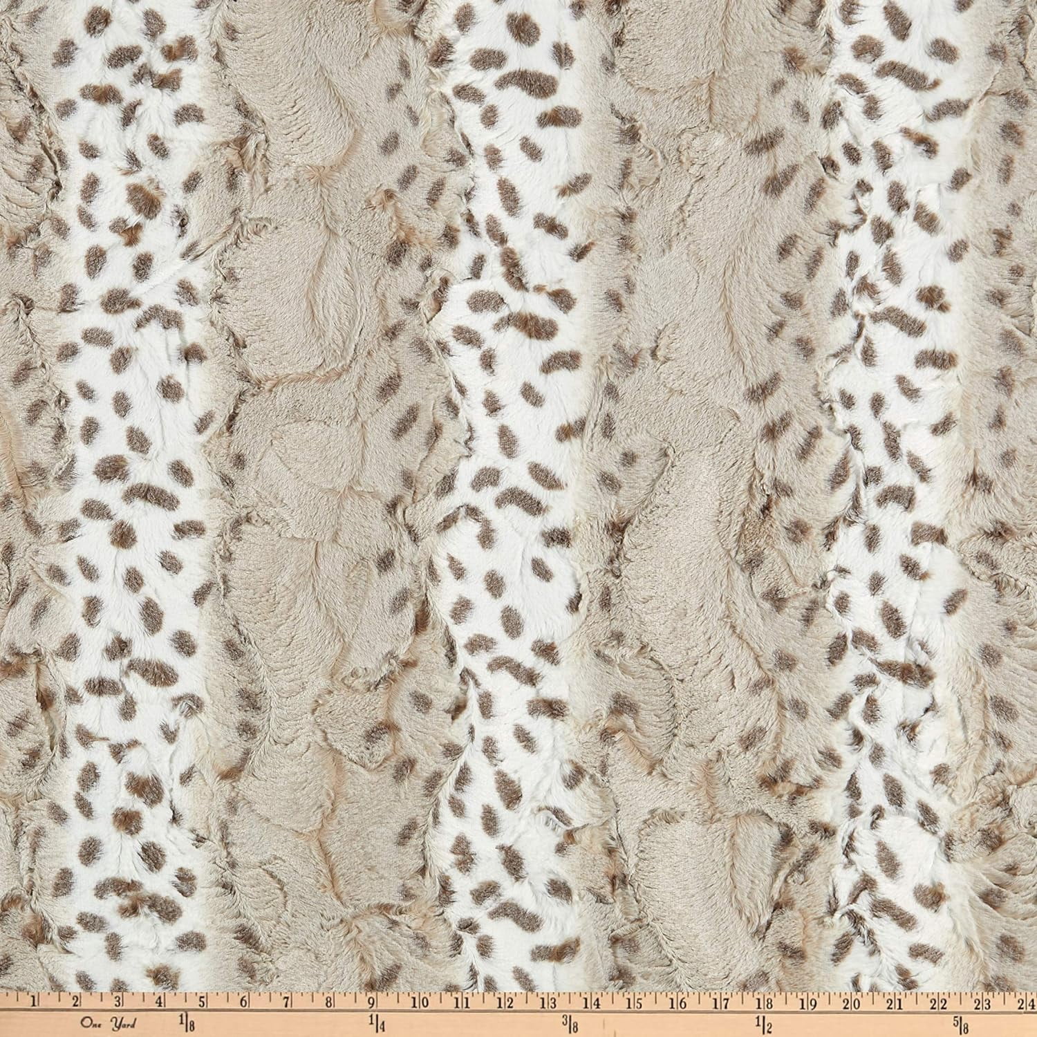 Shannon Minky Luxe Cuddle Arctic Lynx Ice Taupe, Fabric By The Yard ...