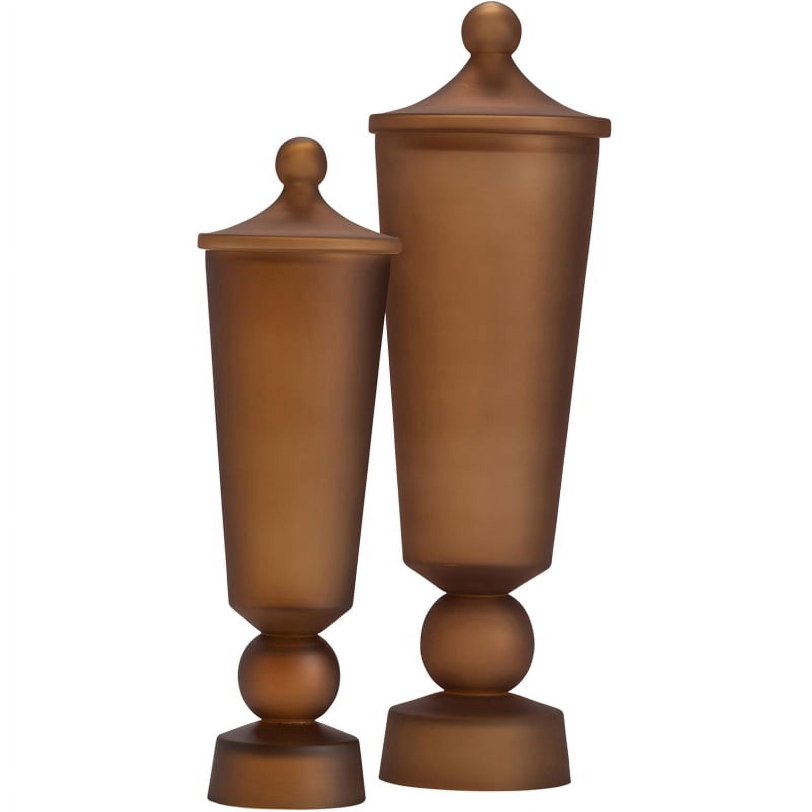 Shannon Vases II Set of 2 Glass Orange - Walmart.com