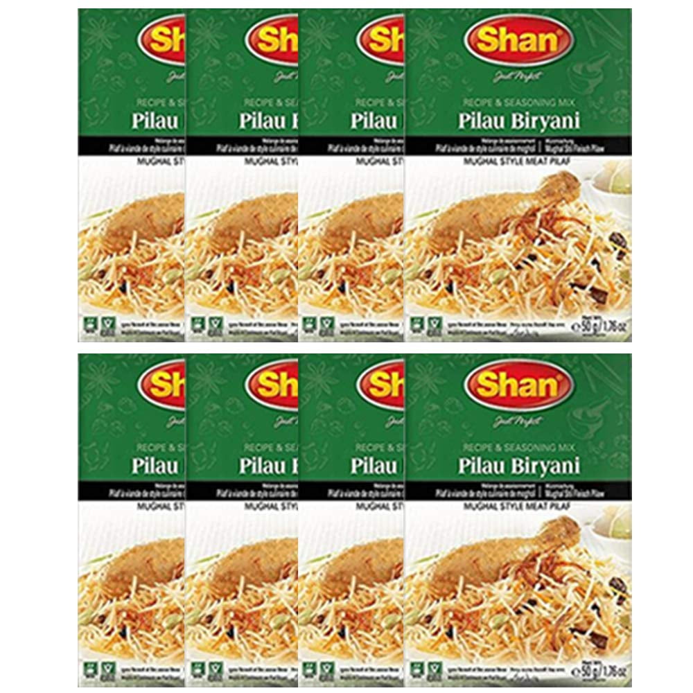 Shans Pilau Biryani Masala 50G Each (400G Pack Of 8 Pieces) - Walmart.com