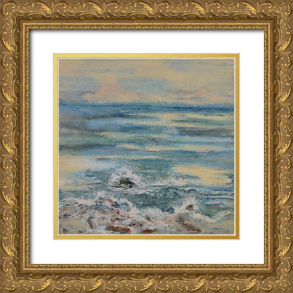 Shanti, Shima 12x12 Gold Ornate Wood Framed with Double Matting Museum ...