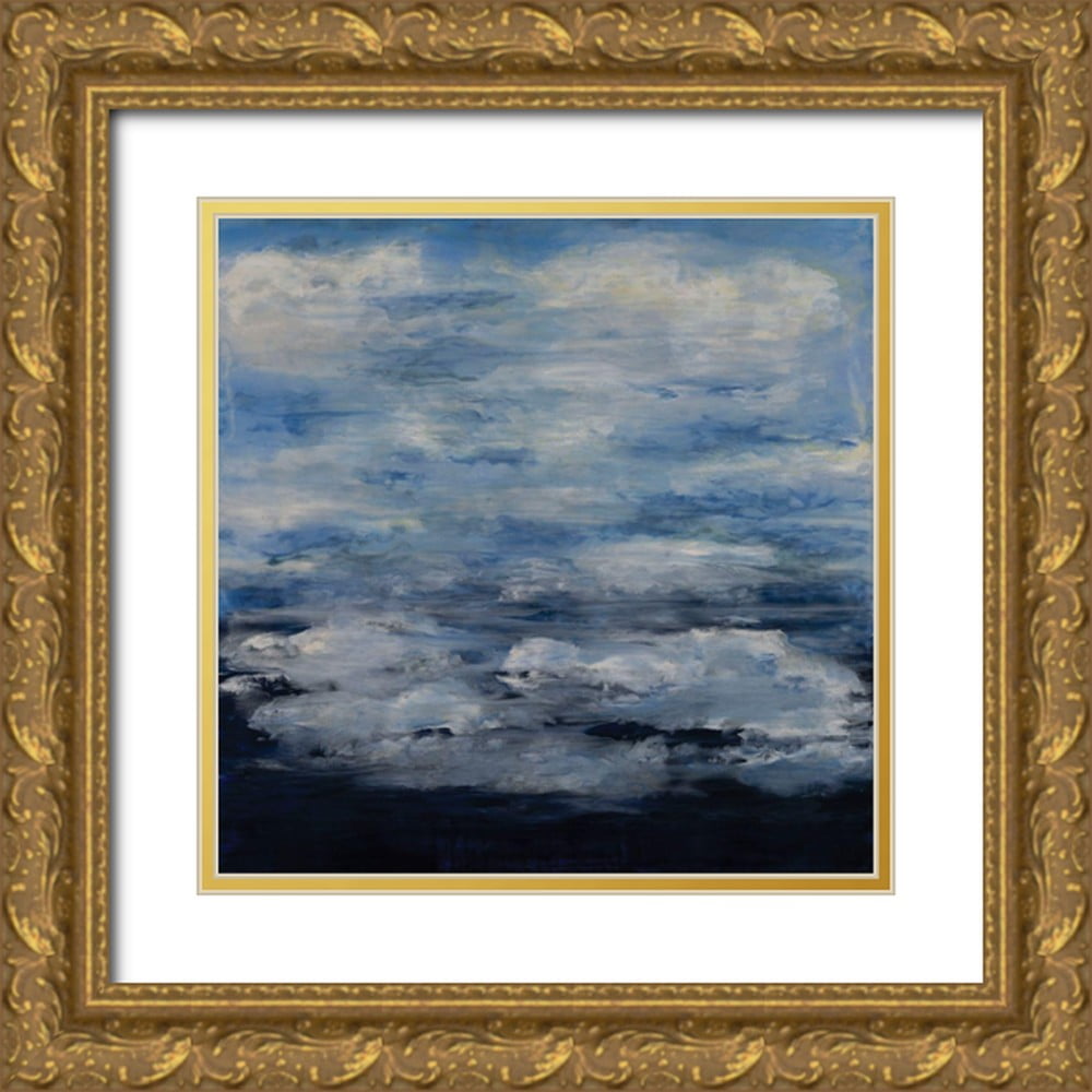 Shanti, Shima 15x15 Gold Ornate Wood Framed with Double Matting Museum ...