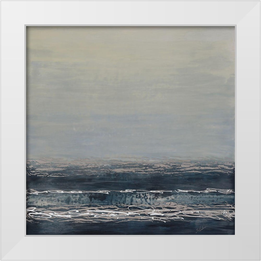 Shanti, Shima 15x15 White Modern Wood Framed Museum Art Print Titled ...