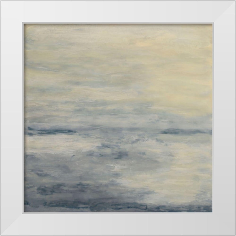 Shanti, Shima 15x15 White Modern Wood Framed Museum Art Print Titled ...