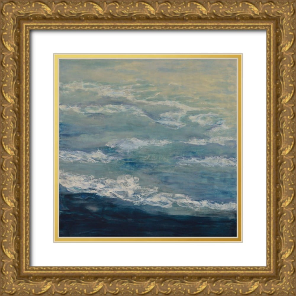 Shanti, Shima 20x20 Gold Ornate Wood Framed with Double Matting Museum ...