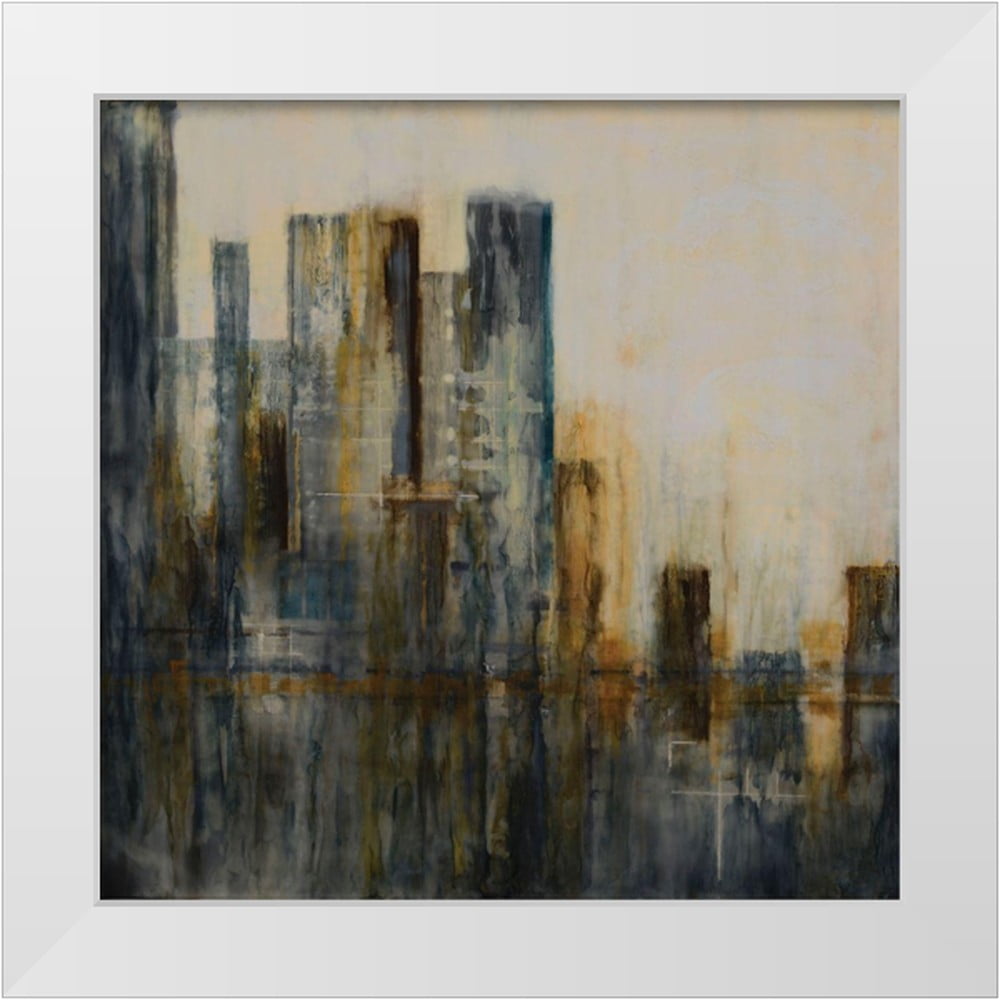 Shanti, Shima 20x20 White Modern Wood Framed Museum Art Print Titled ...