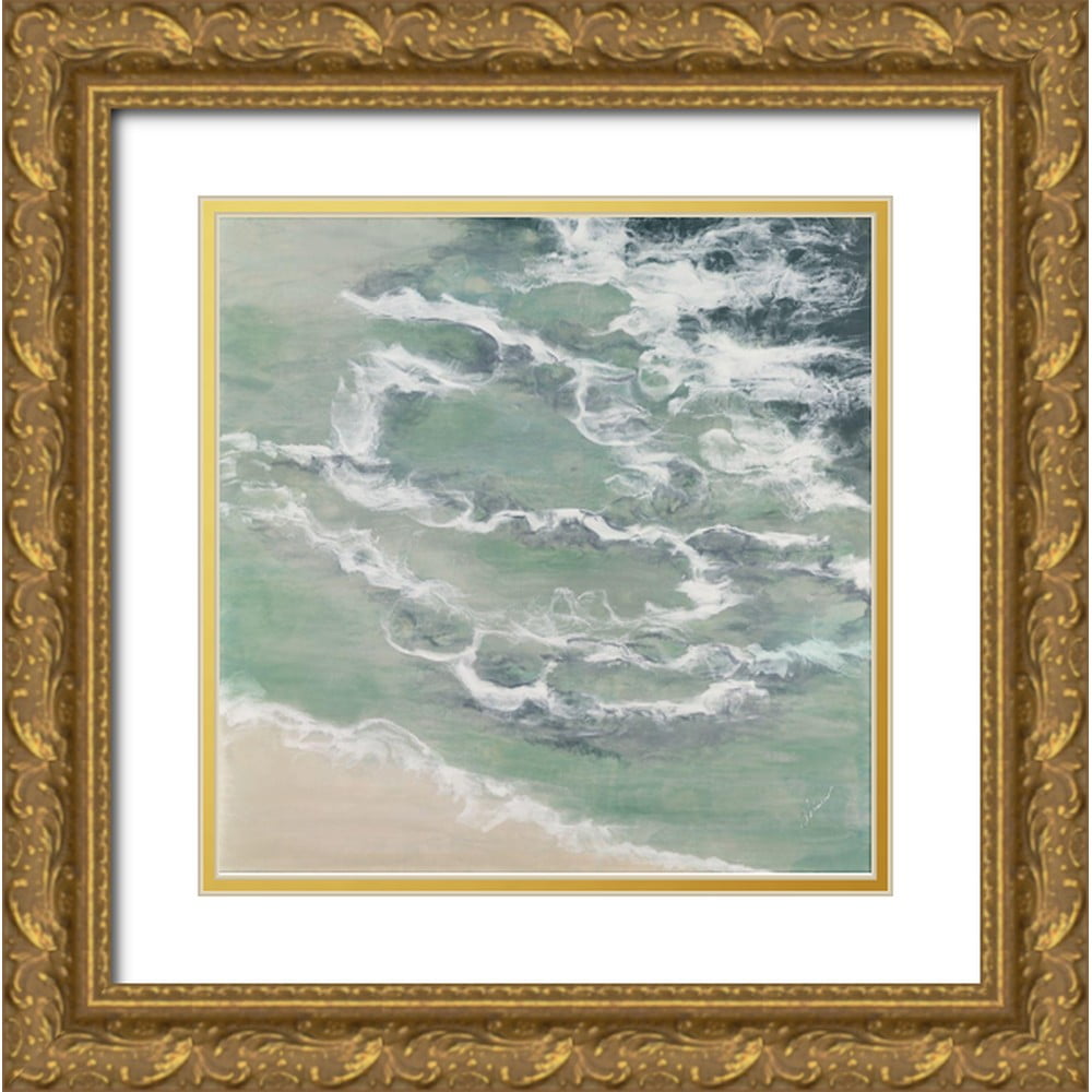 Shanti, Shima 26x26 Gold Ornate Wood Framed with Double Matting Museum ...