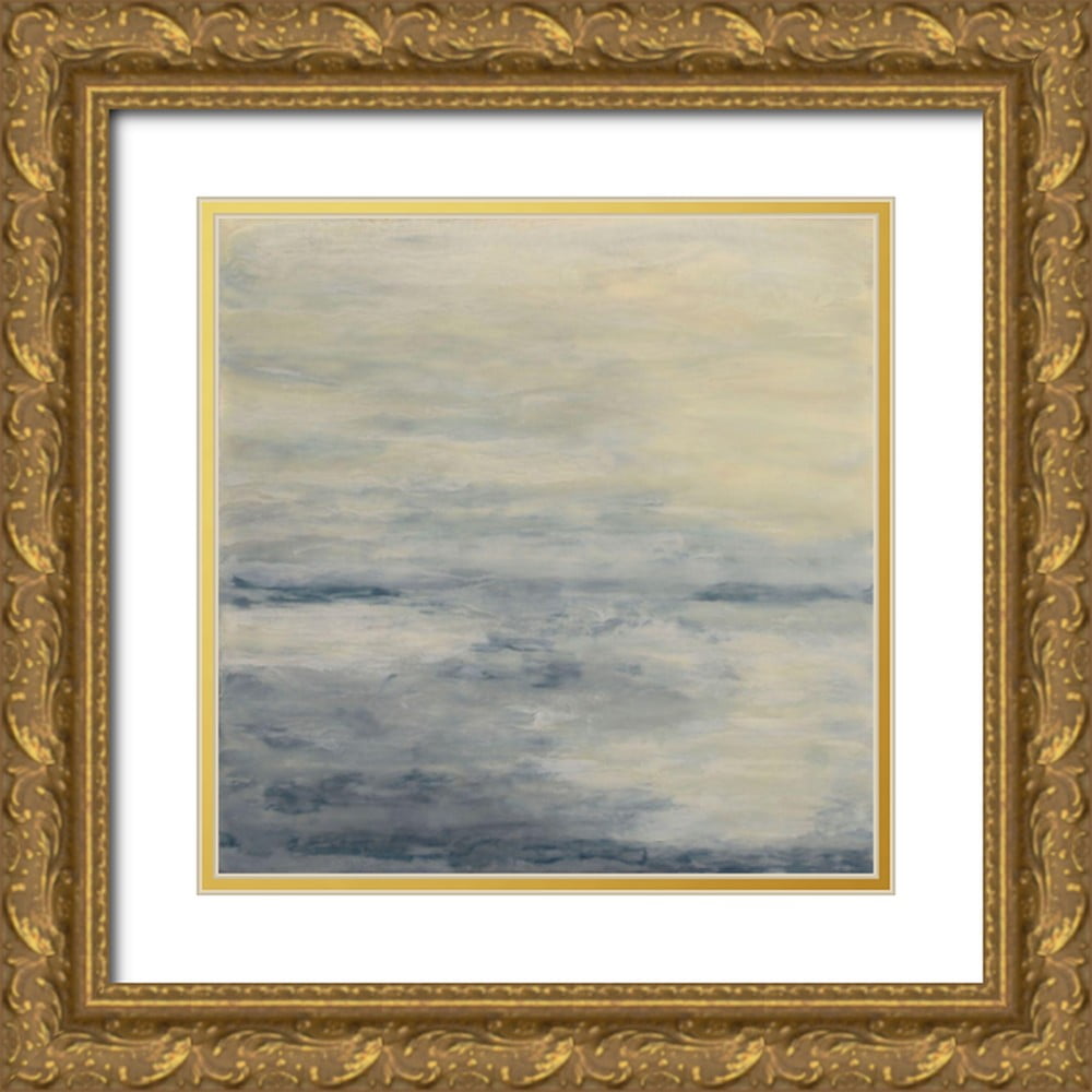 Shanti, Shima 26x26 Gold Ornate Wood Framed with Double Matting Museum ...