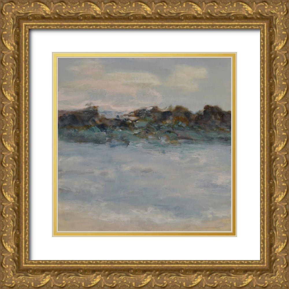 Shanti, Shima 26x26 Gold Ornate Wood Framed with Double Matting Museum ...