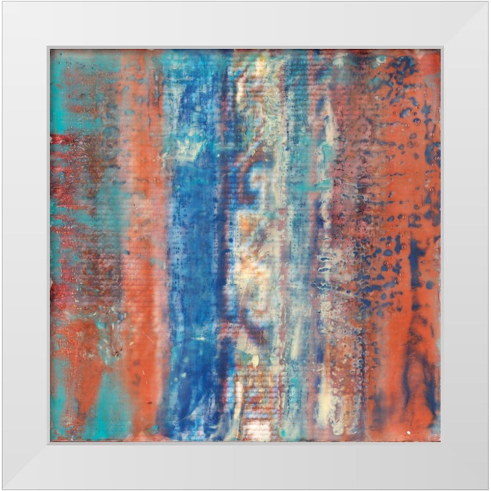 Shanti, Shima 26x26 White Modern Wood Framed Museum Art Print Titled ...