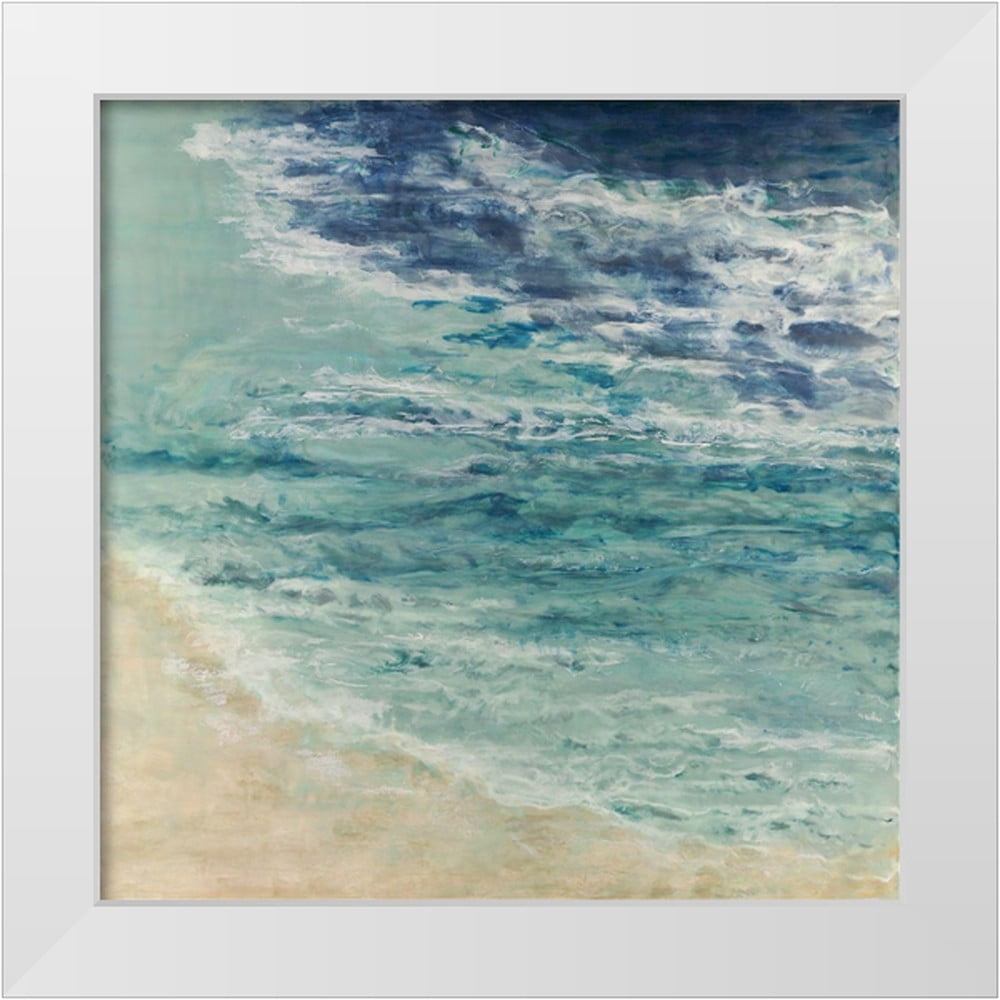 Shanti, Shima 26x26 White Modern Wood Framed Museum Art Print Titled ...