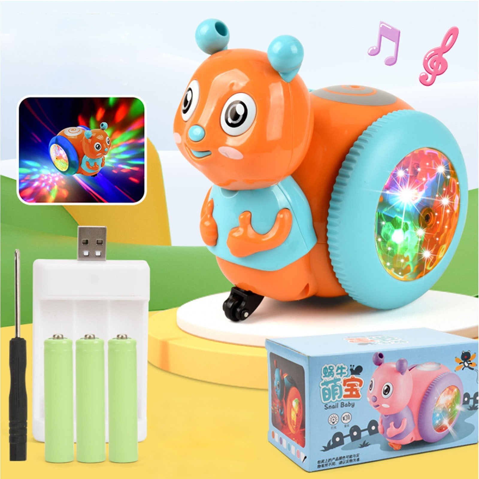 ShaoXinWan 2025 New Snail Toy Crawling Snail with Music and Obstacle ...