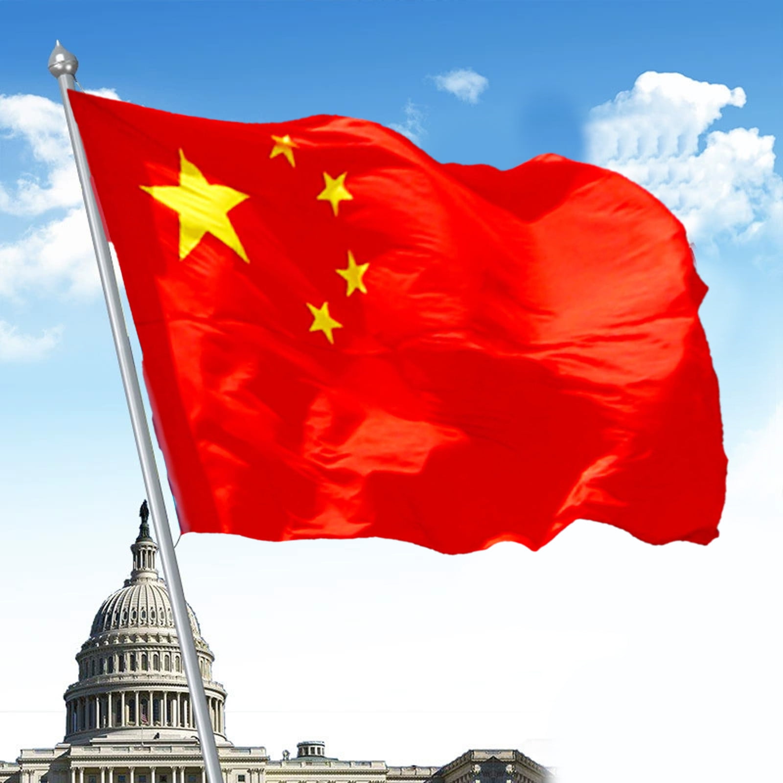 ShaoXinWan China Flag Five-Star Red Flag - Waterproof Flag for Hand ...