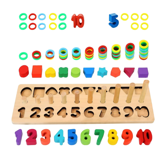 ShaoXinWan Counting Shape Stacking Game for Toddlers, Age 3-5 Kids ...