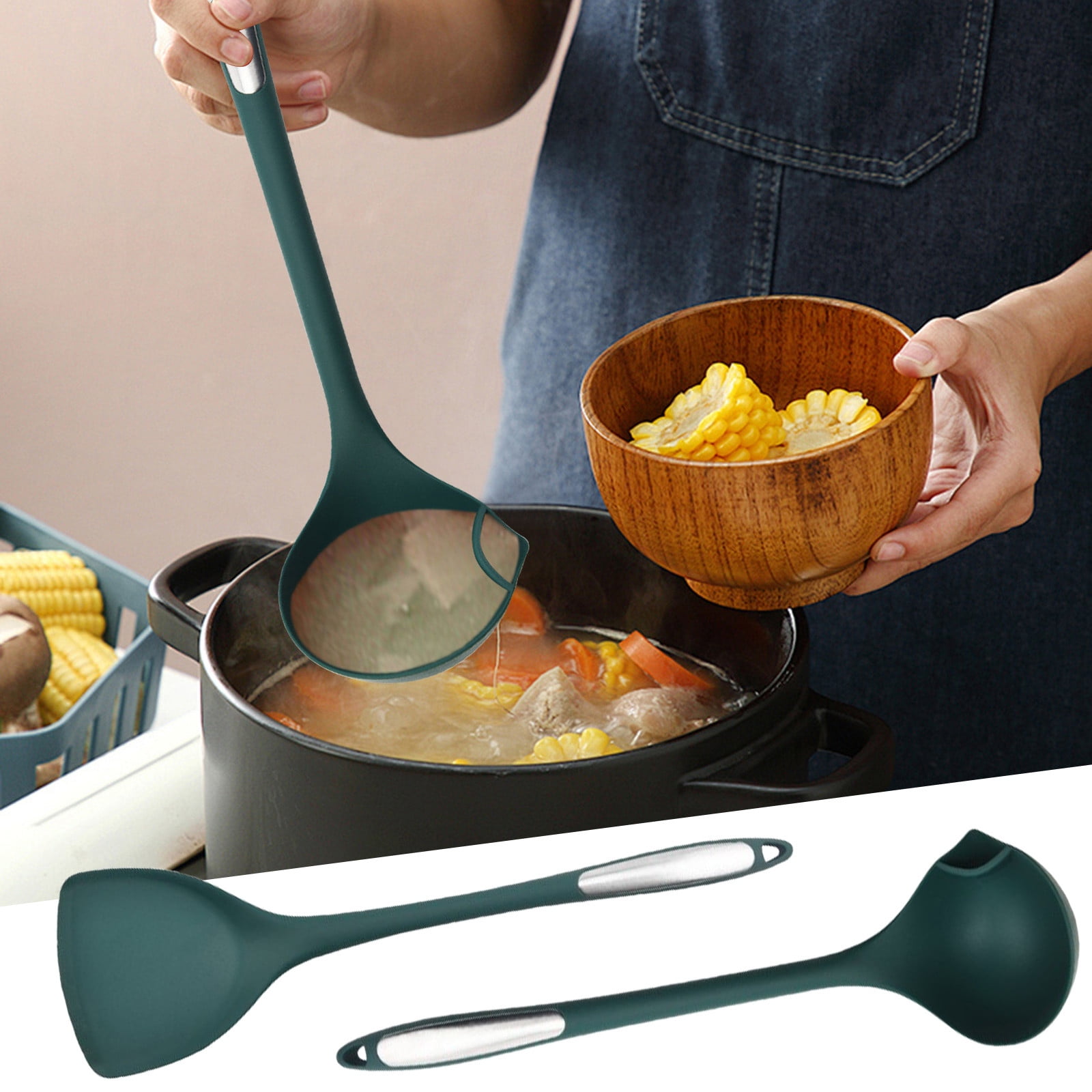 ShaoXinWan Food Grade Oil Filter Spoon, Non-Stick Spatula with ...