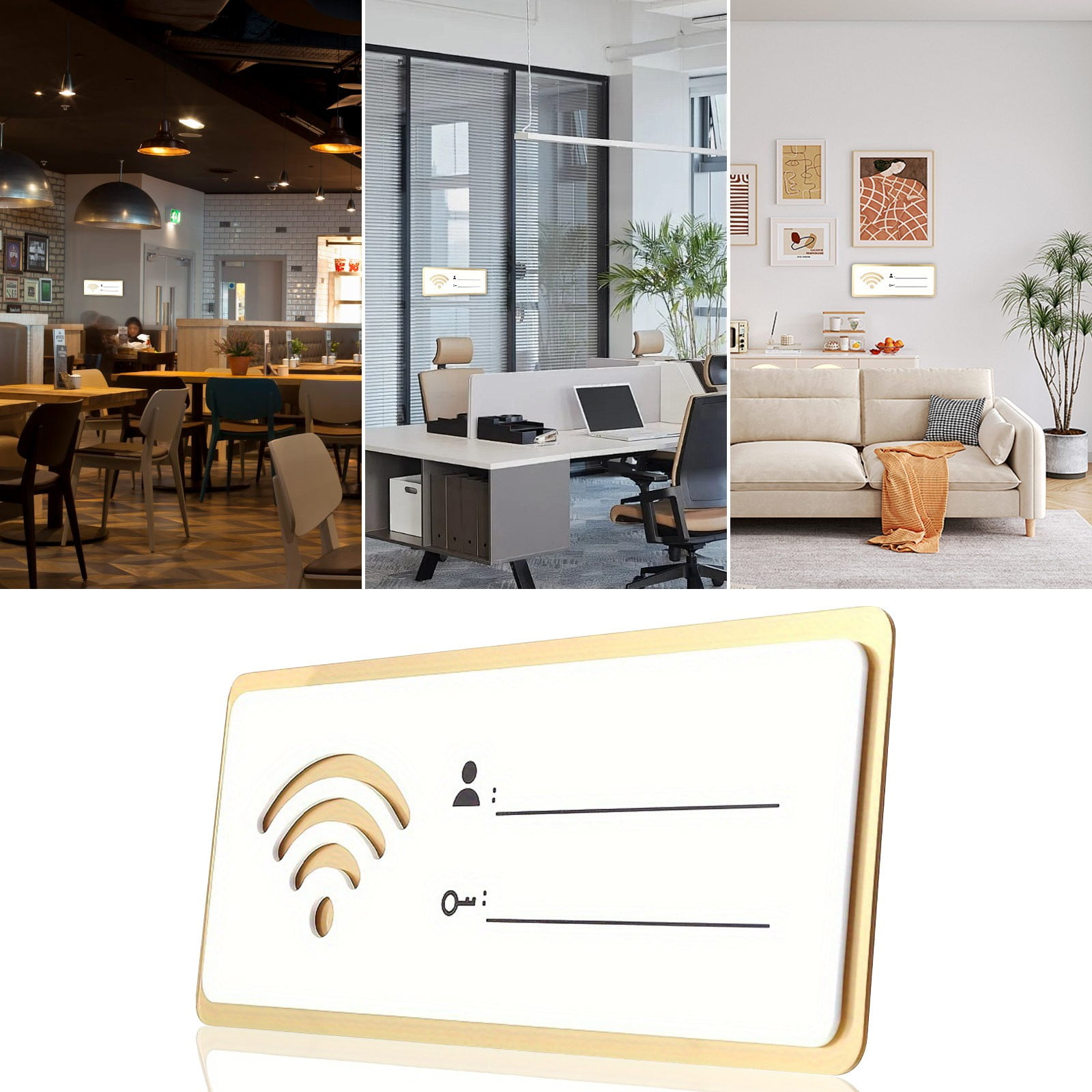 ShaoXinWan Modern Style Easy-to-Install Acrylic WiFi Password Plate ...