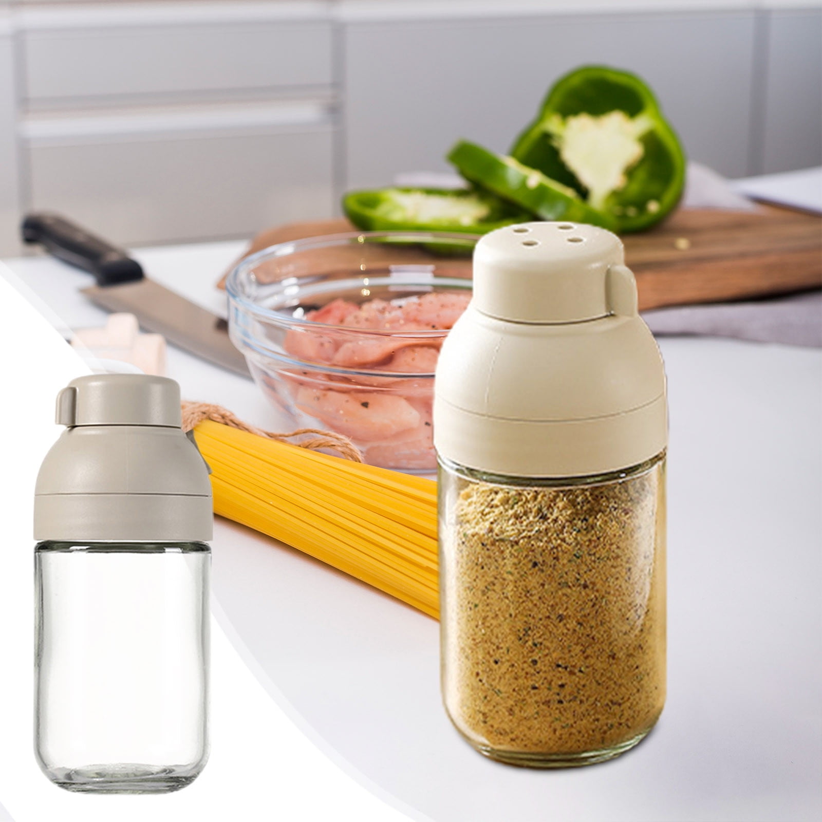 ShaoXinWan Quantitative Hydrochloric Shaker - Glass Seasoning Jar for ...