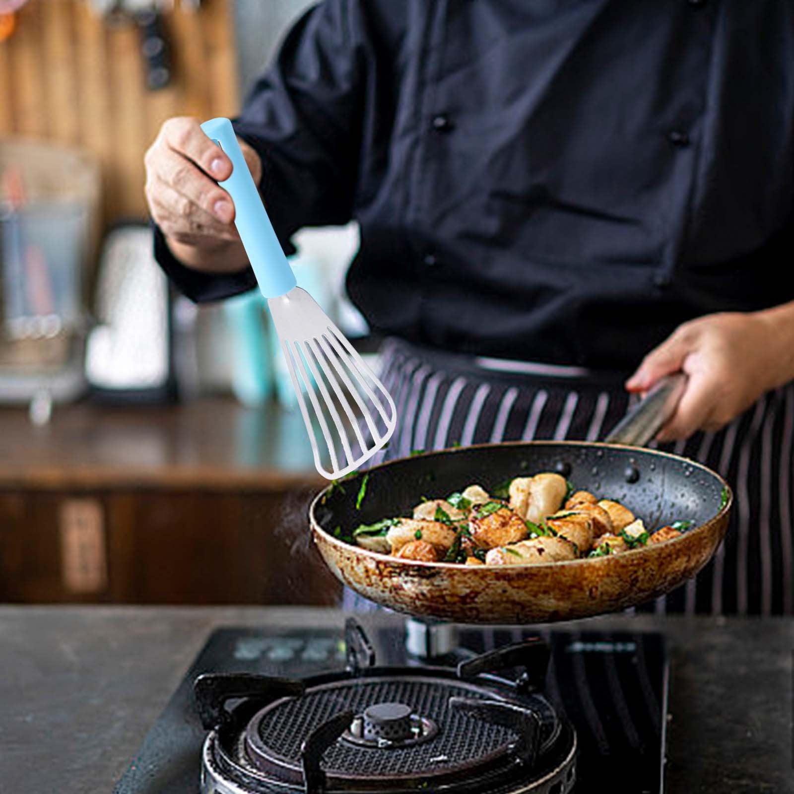 ShaoXinWan Stainless Steel Frying Spatula - Non-stick Cooking Spatula ...