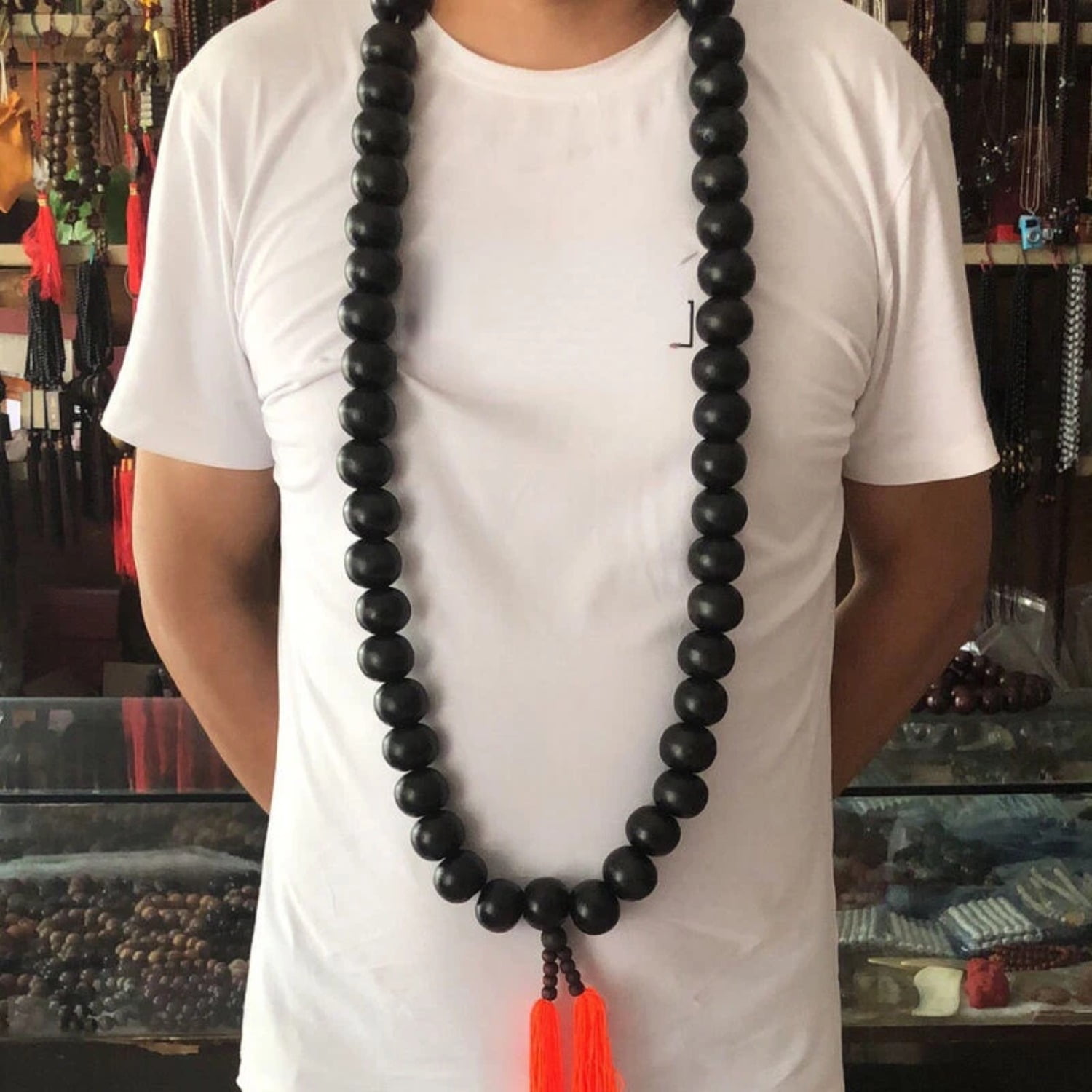 Shaolin Monk Buddhist Prayer Beads Necklace Martial Arts Suit Zen ...