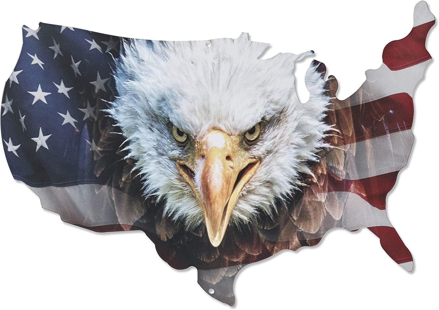 Shape Eagle Wall Art - Face of Freedom 3D Metal Wall Art, Eagle Wall ...