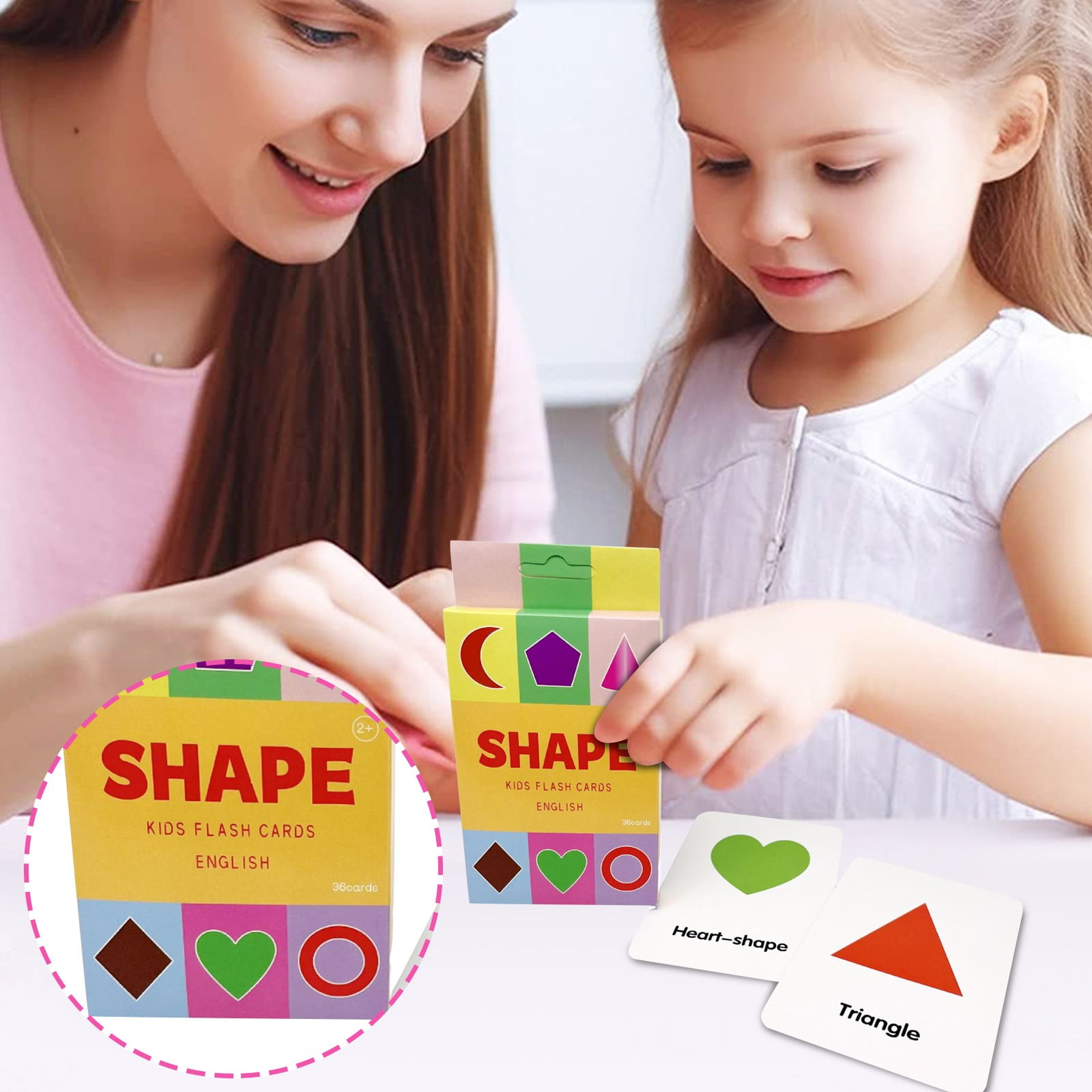 Shape Flash Cards, 36 Cards, Small Boxes for Toddlers, FlashCards ...