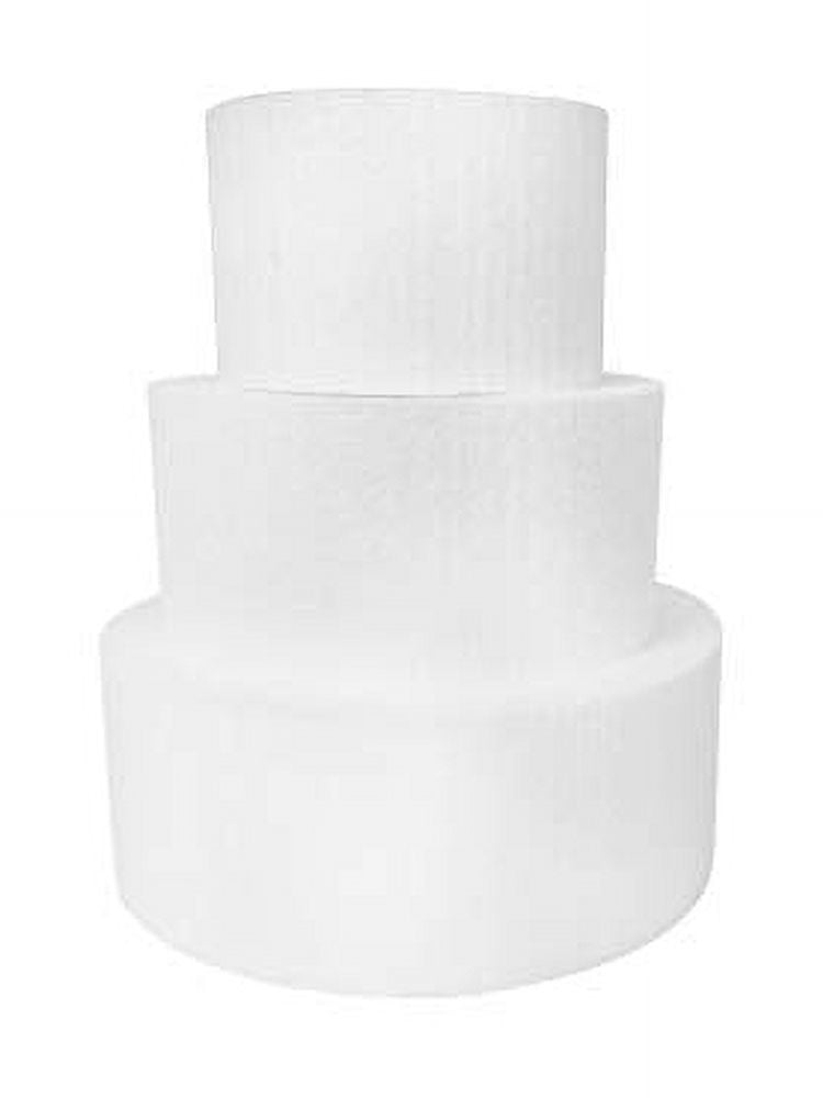Shape Innovation - Round 4" Cake Dummy Set - Set of 3, Each 4" High by ...