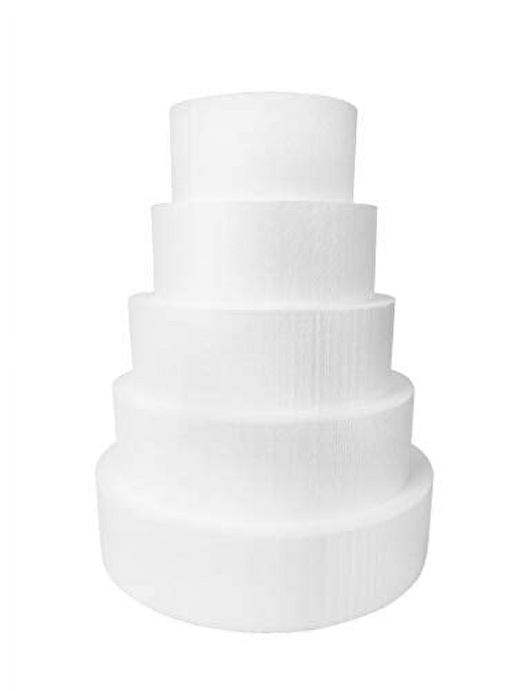Shape Innovation - Round 4" Cake Dummy Set - Set of 5, Each 4" High by ...
