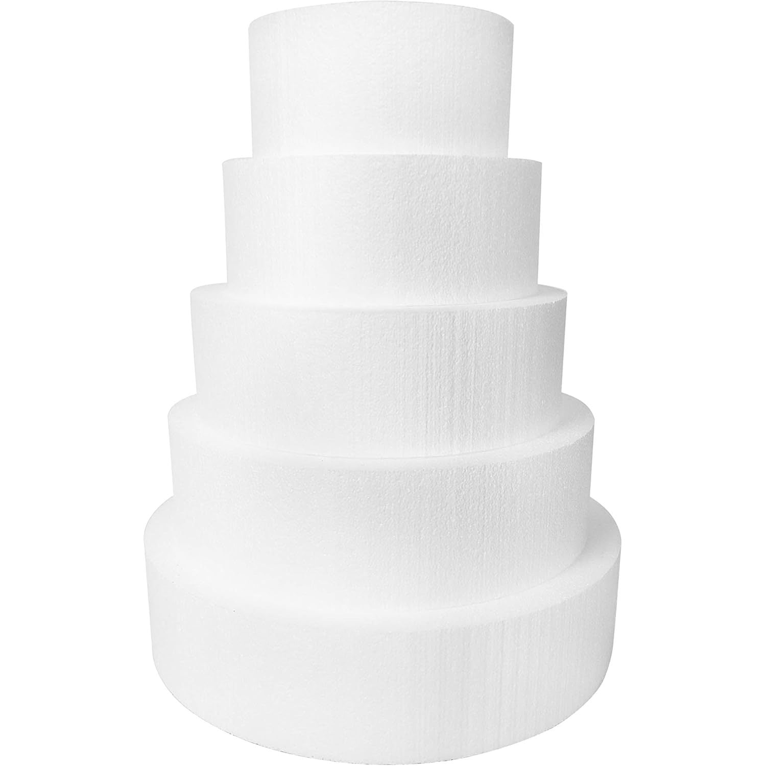 Shape Innovation - Round 4" Cake Dummy Set - Set of 5, Each 4" High by ...