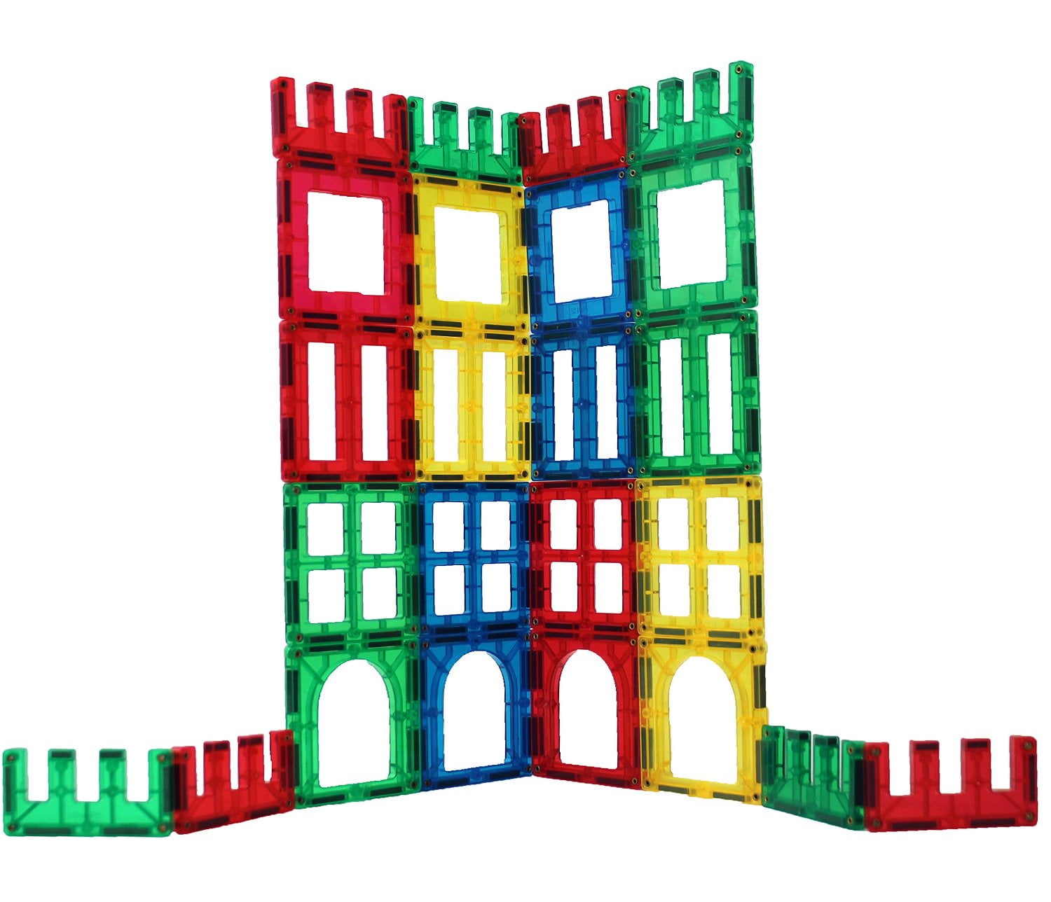 Shape Mags Windows, Fences and Doors 24 Piece Magnetic Tiles Set ...