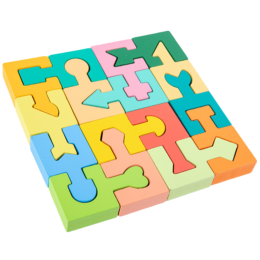 Shape Matching Blocks Puzzles Building for Toddlers Preschool - Walmart.com