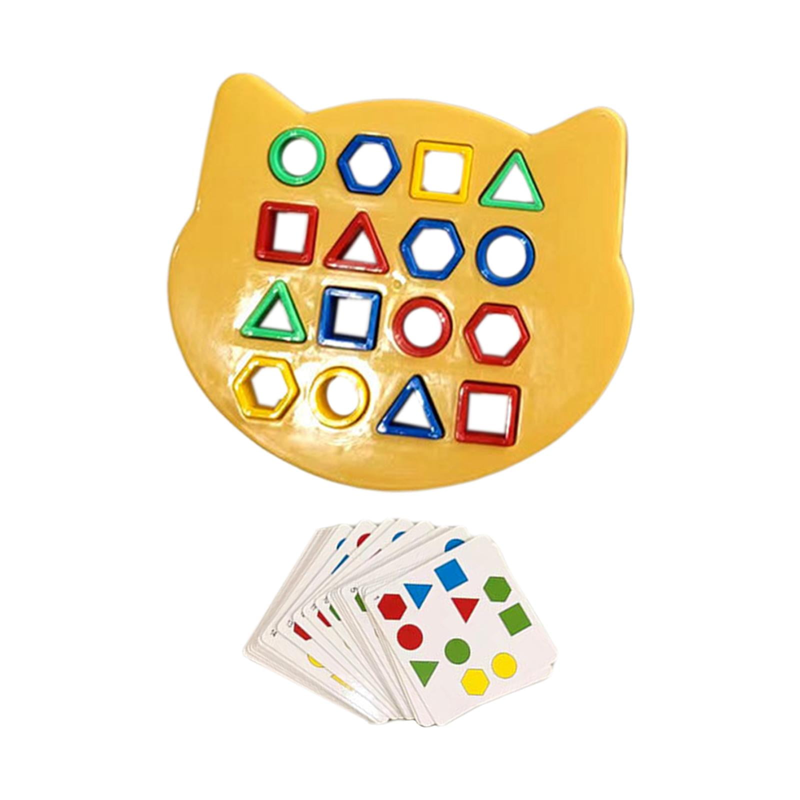 Shape Matching Board Develop Fine Motor Skills Sorting Blocks Learning ...