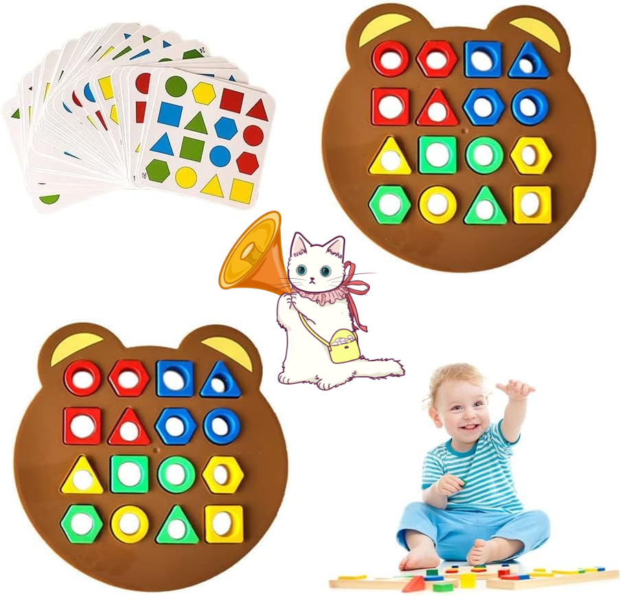 Shape Matching Game Color Sensory Educational Toy, Children Puzzles ...