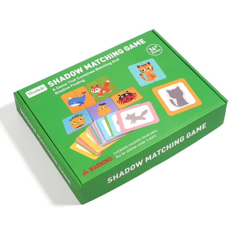 Shape Matching Game, Shadow Match Puzzle Race Montessori Toys For 3 4 5 ...