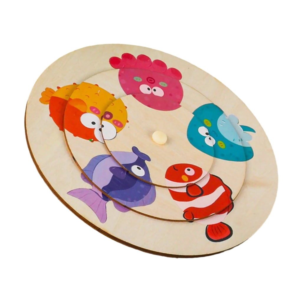 Shape Matching Puzzle Boards Toy Rotating Design For Toddler Learning ...