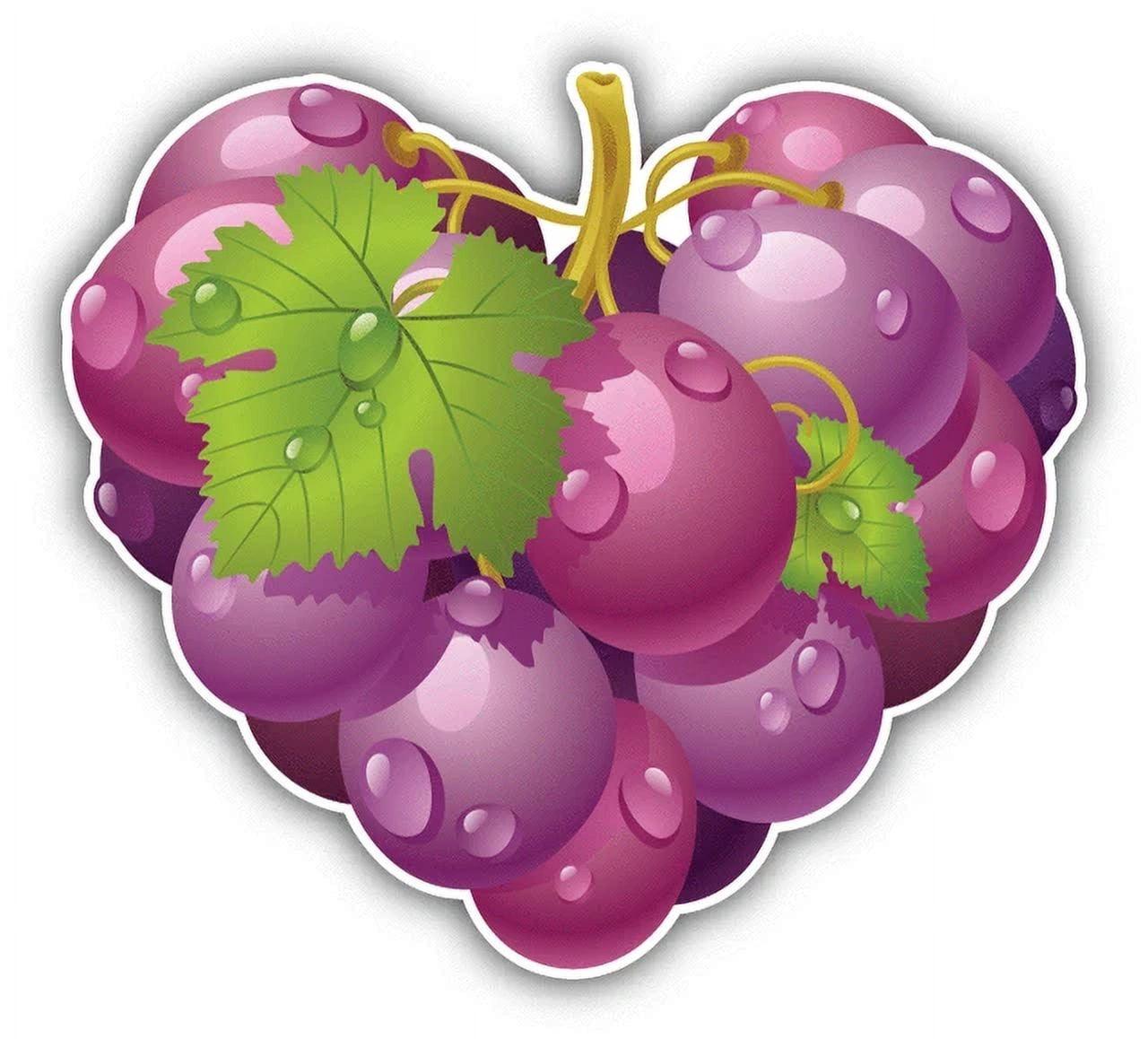 Shape Of Heart Grapes Food Car Sticker Phone Decal Water Bottle ...