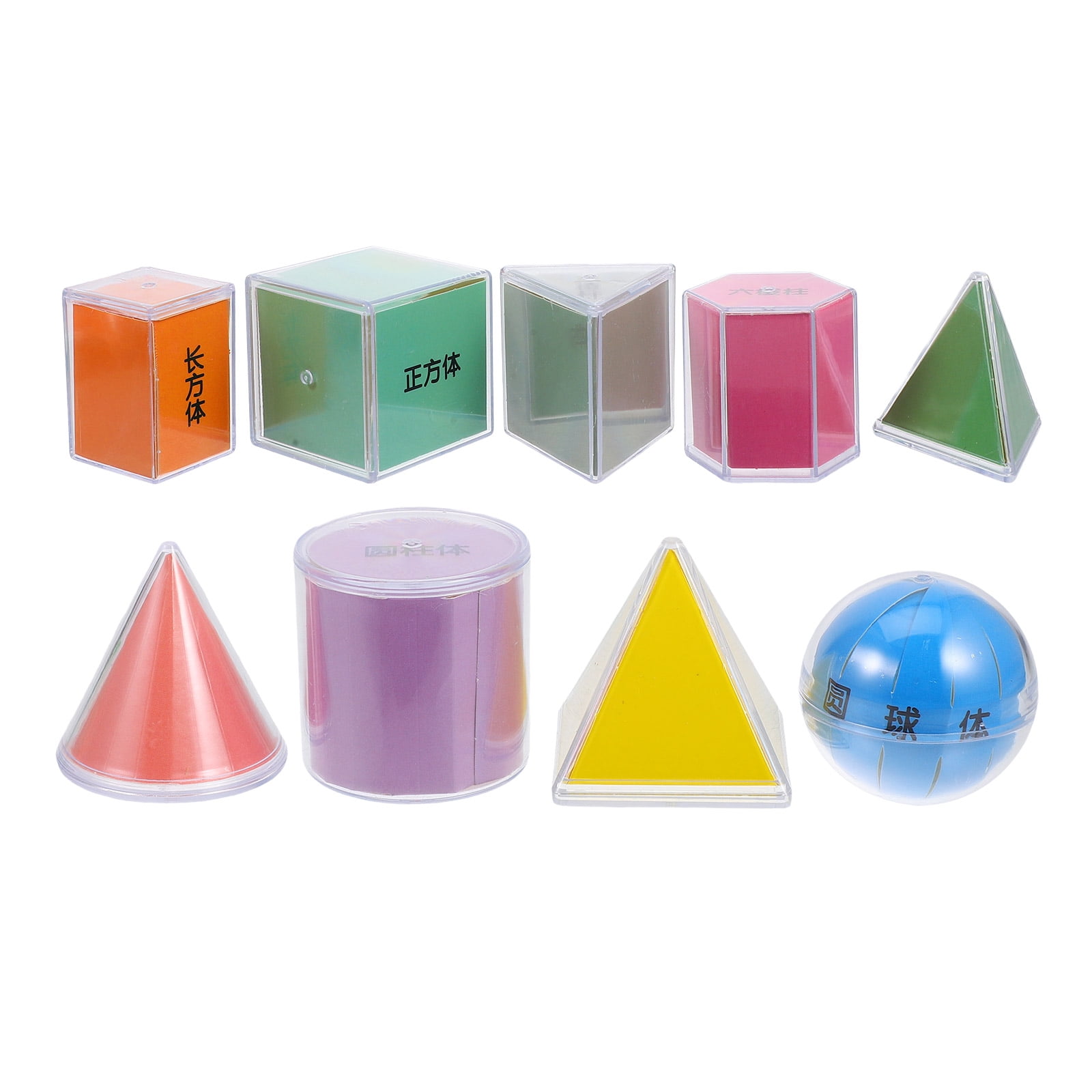 Shape Recognizing Toy,9Pcs Translucent Light Table Toys 3D Shapes For ...