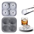 Shape Silicone Ice 4 Cavity Slow Melting Ice Sphere Tray With Funnel ...
