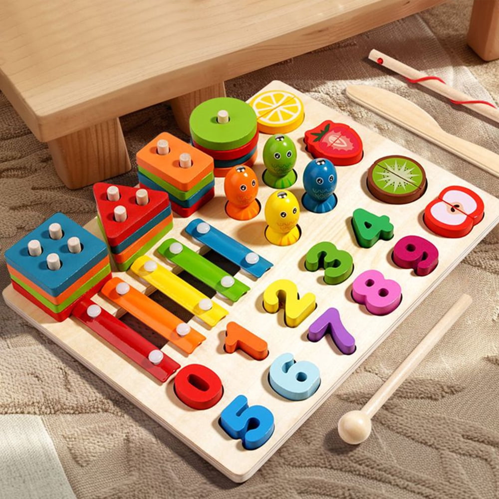 Shape Sorter Shapes Sorter Board Puzzle Preschool Math Blocks Game ...