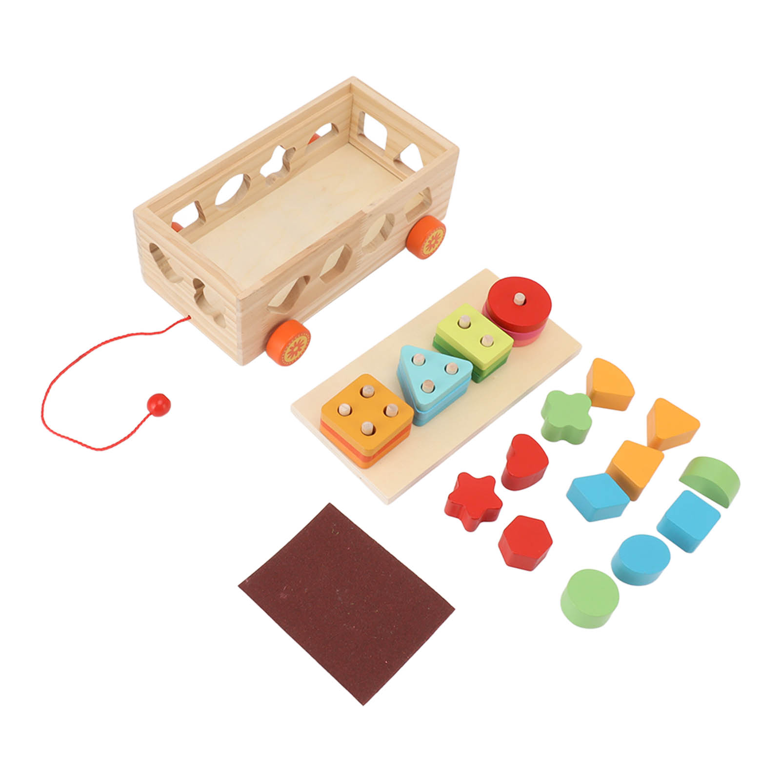 Shape Sorting Truck Toy Colorful Multifunctional Geometric Shape Block ...
