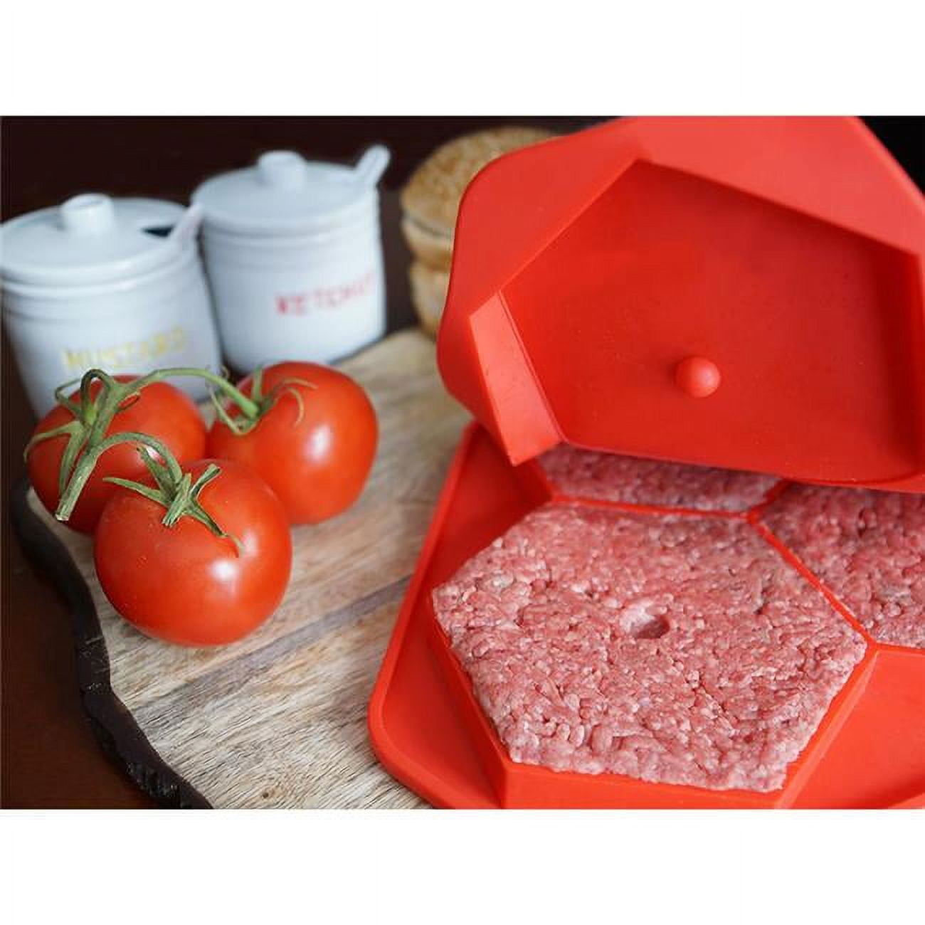 Shape+Store Burger Master Max Red Plastic Burger Press 2 oz - Walmart.com
