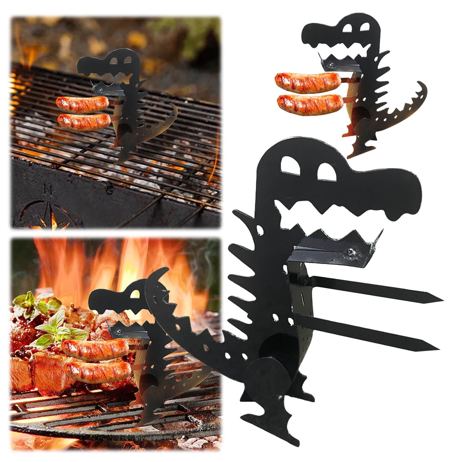 Shaped BBQ Grill Heavy Duty - Outdoor Cooking Grill for Backyard ...